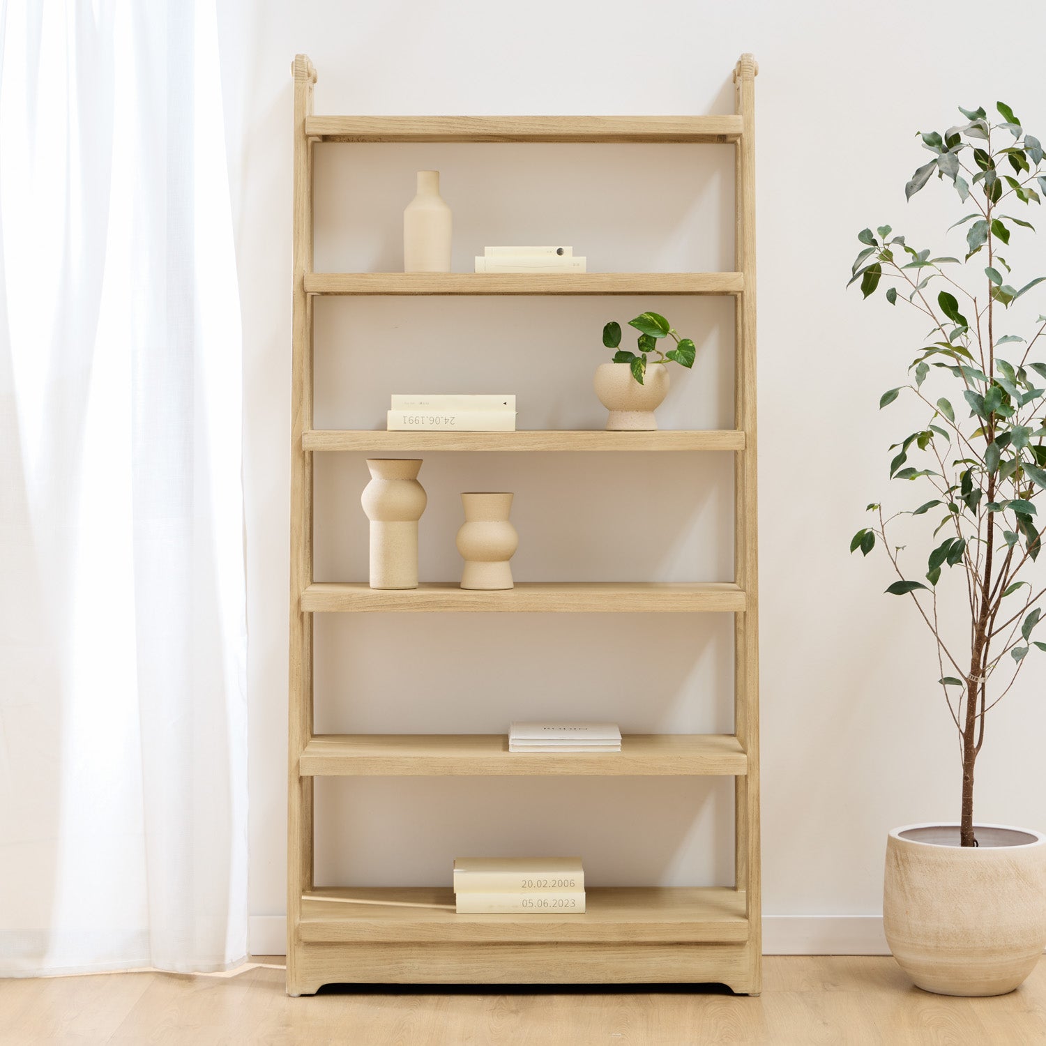 Wooden bookshelf Angle L - Living room furniture - Wabi Home