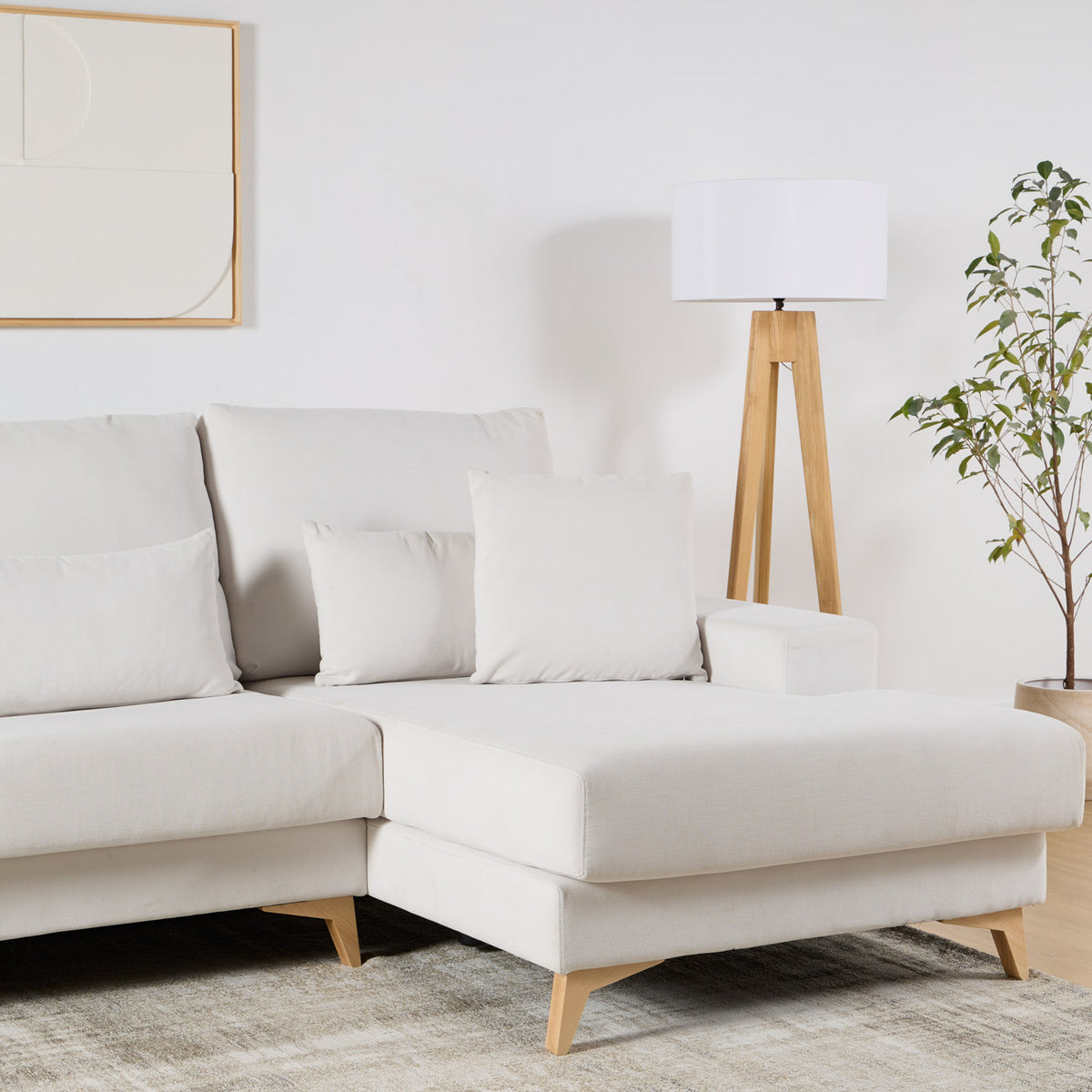 Sofá Setail con patas de madera - Sofás - Wabi home